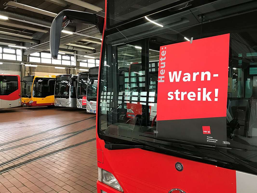 Streik ab 6. Februar: Große Zahl an Buslinien in der Region betroffen