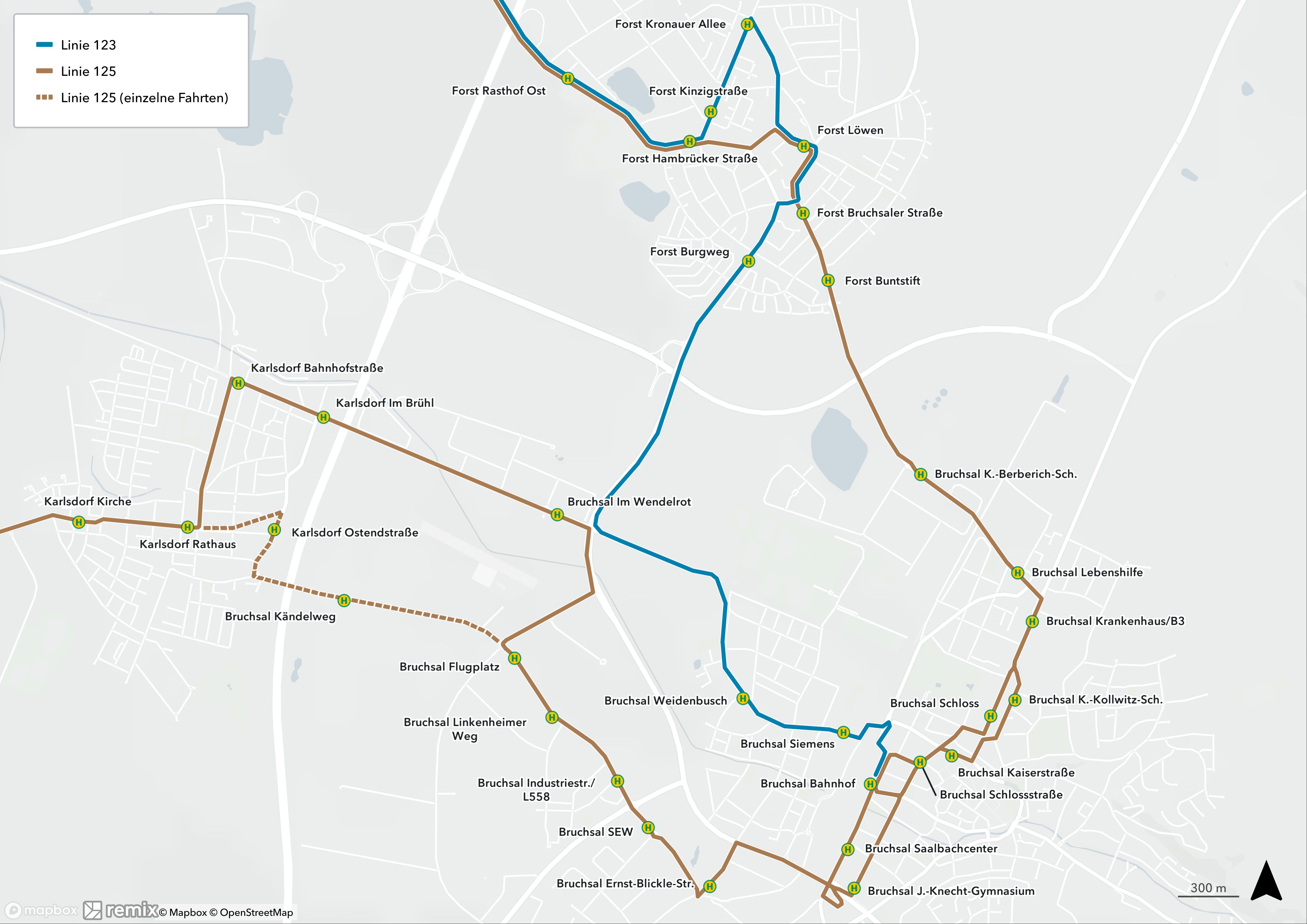 KVV ändert umfangreich das Linienbündel Lußhardt