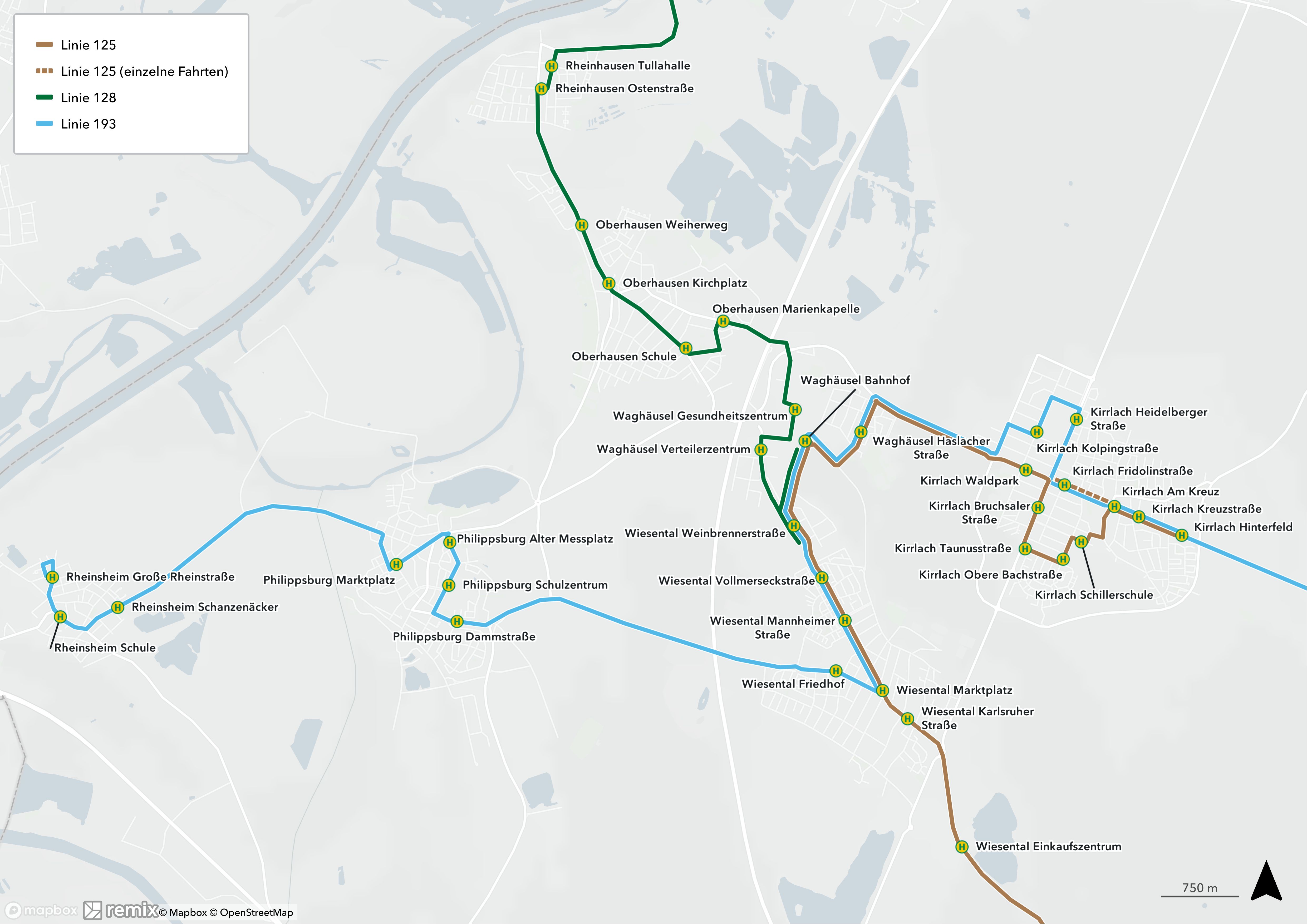 KVV ändert umfangreich das Linienbündel Lußhardt